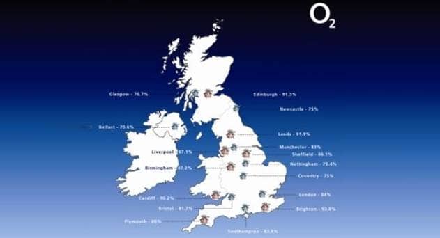 O2's 4G Network Covers 6,000 Towns Across the UK