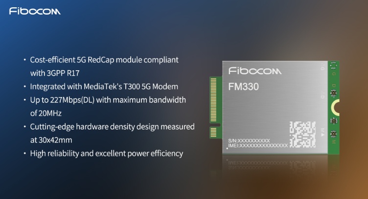 Fibocom Unveils 5G RedCap Module With MediaTek’s T300 5G Modem, First ...
