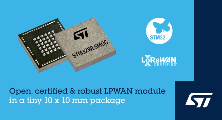 Stmicroelectronics Unveils Long Range Iot Connectivity With Lorawan Sip Module